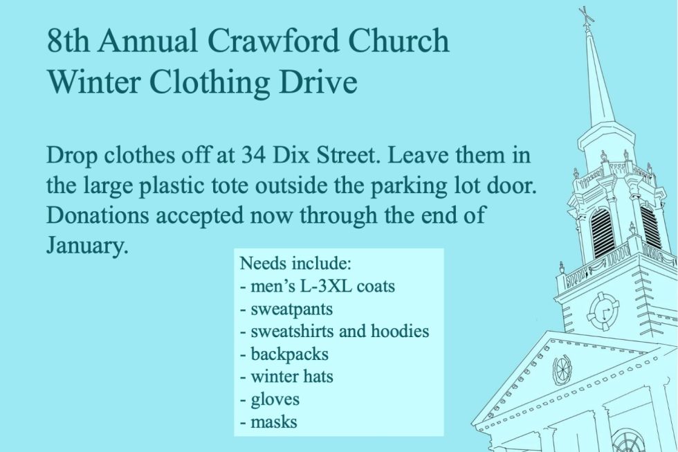 Winter Clothing Drive - Crawford Memorial United Methodist Church