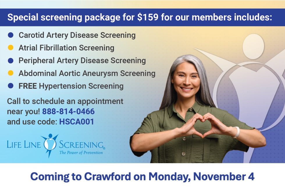 Life Line Screening, Nov. 4 - Crawford Memorial United Methodist Church